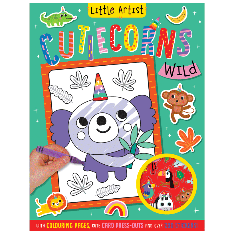 CZD1125_15 Little Artist Cutiecorns Wild Colouring Book – MPHOnline.com