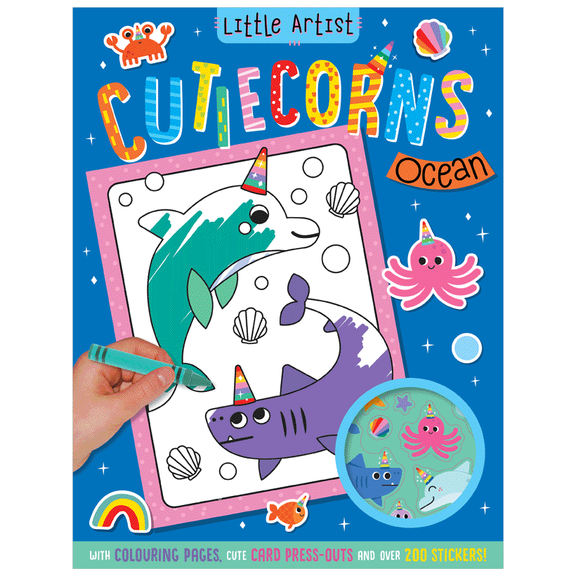 CZD1125_15 Little Artist Cutiecorns Ocean Colouring Book – MPHOnline.com