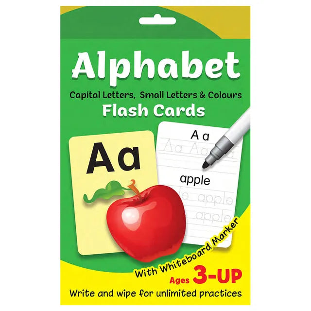 ALPHABET CAPITAL LETTERS, SMALL LETTERS & COLOURS FLASH CARD ...