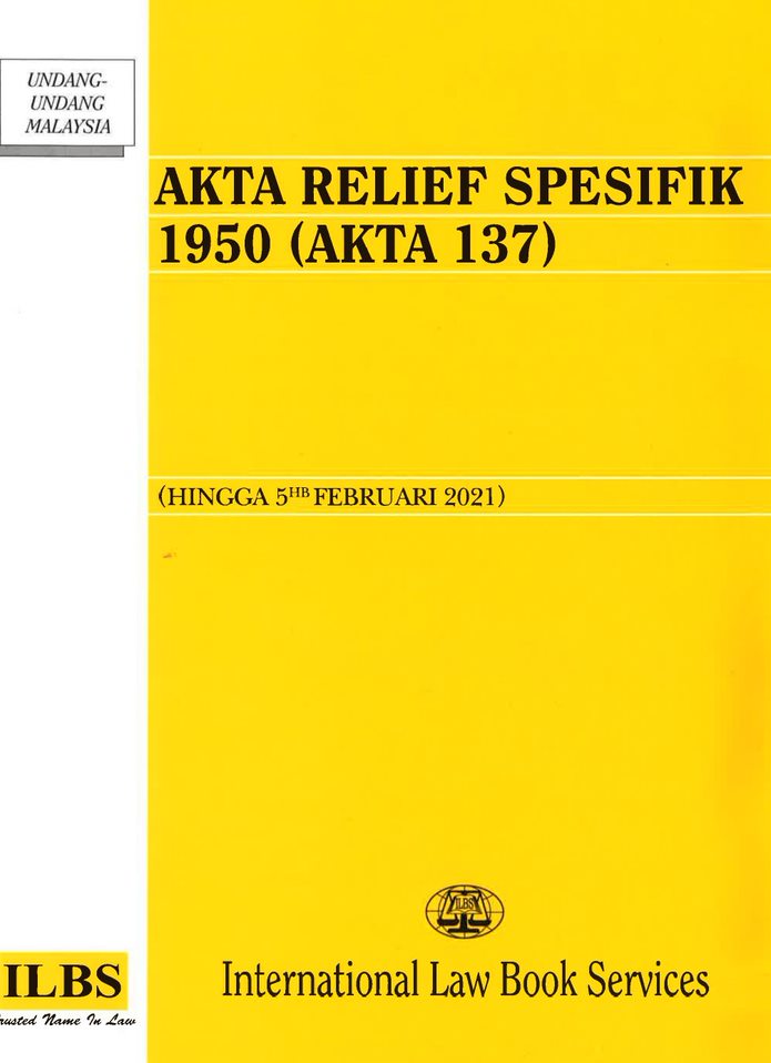 Akta Relief Spesifik 1950 (Akta 137) (Hingga 5.2.2021) – MPHOnline.com