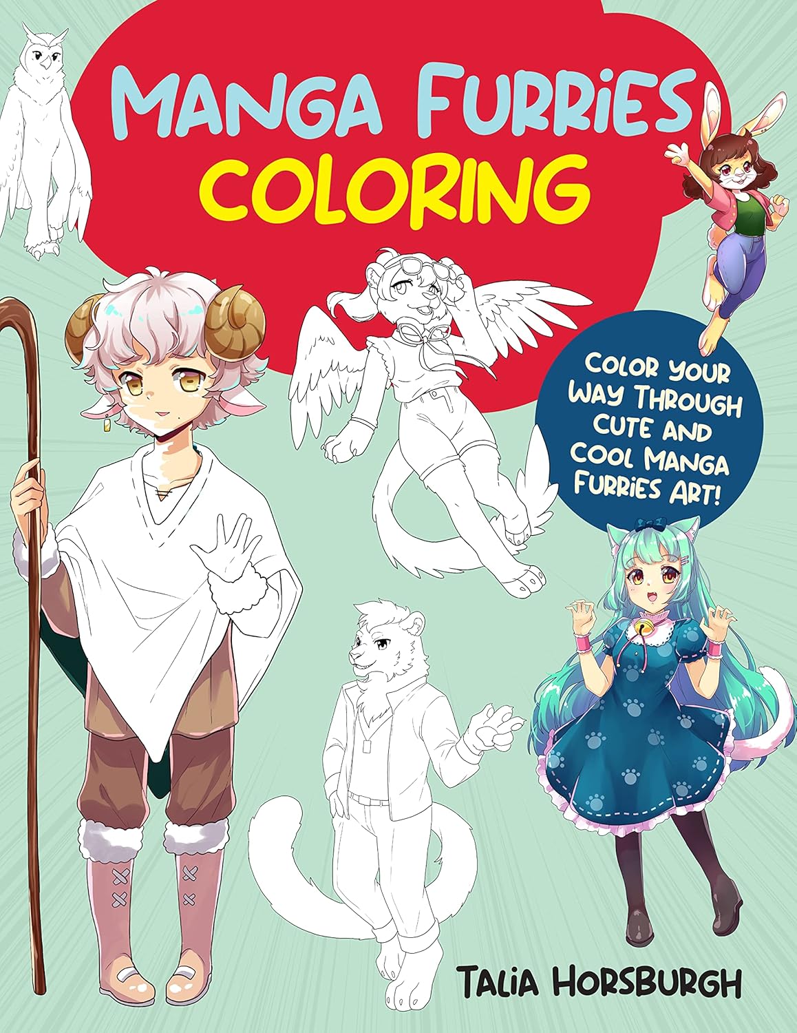 CZD1125_12 Manga Furries Coloring: Color your way through cute and coo ...