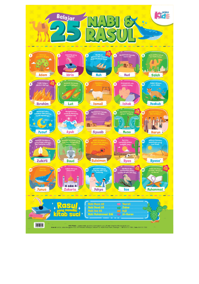 Poster Belajar 25 Nabi & Rasul – MPHOnline.com
